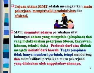 1. filosofi mutu kinerja dan arti mmt | PPT