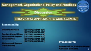 1- Final-Behaverial approach to Management.pptx