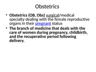 obstetrics and genital diseases introduction | PPT