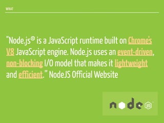 First Step Into NodeJS World | PPT