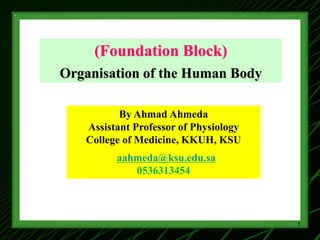 1-Foundation Block Lecture 1 (Organisation of the Human Body).ppt