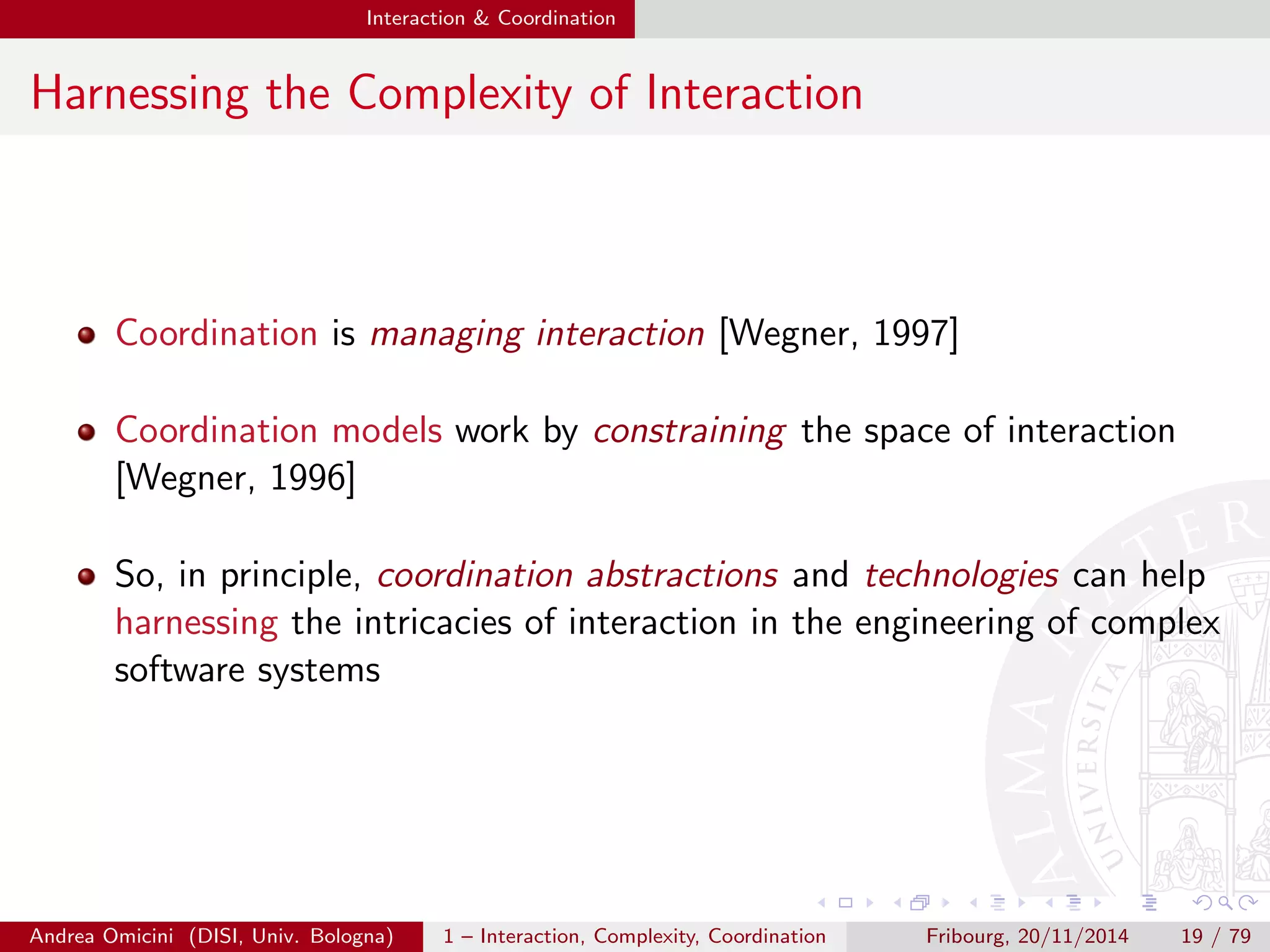 Interaction, Complexity, Coordination | PPT