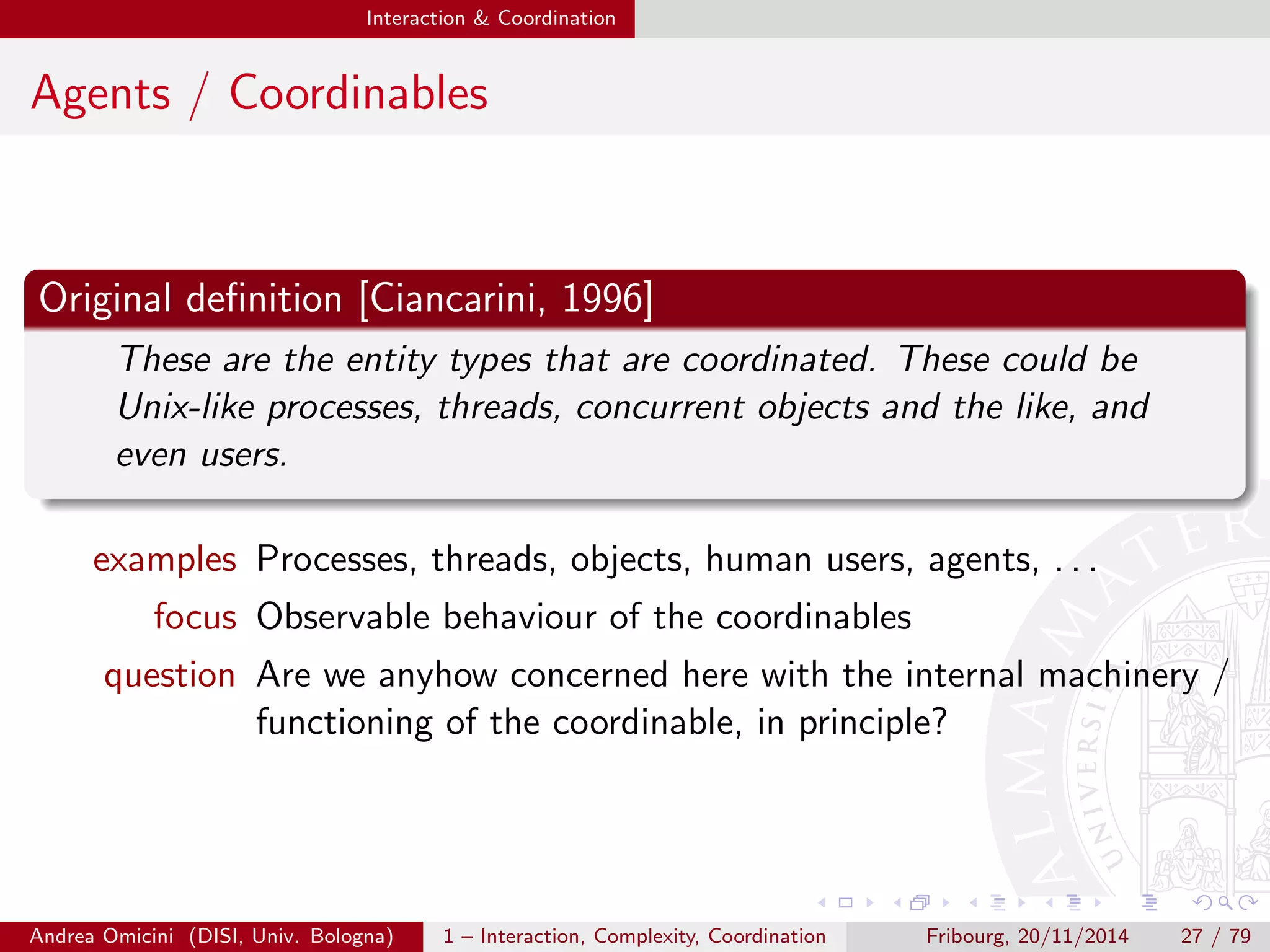 Interaction, Complexity, Coordination | PPT