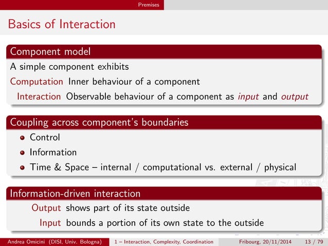 Interaction, Complexity, Coordination | PPT