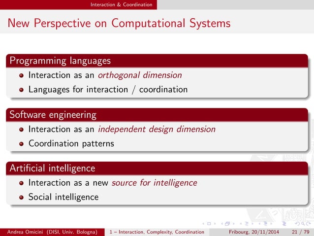 Interaction, Complexity, Coordination | PPT