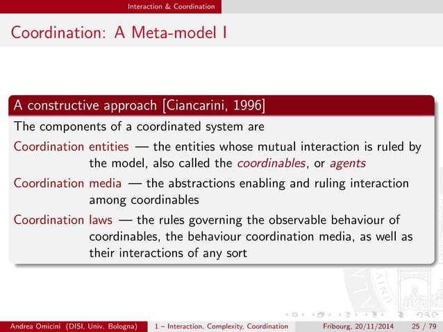 Interaction, Complexity, Coordination | PPT