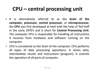 1 fundamentals of computer | PPT