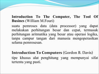 1. gambaran umum pengenalan komputer dan teknologi informasi | PPT