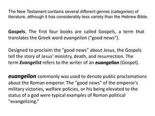 1 general introduction to the new testament | PPTX