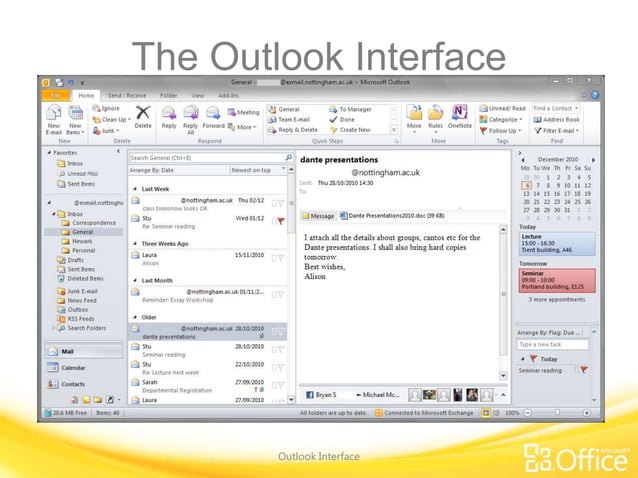 Getting started with Outlook | PPTX | Operating Systems | Computer ...
