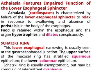 gastroentestinal disorders pathology and els | PPTX