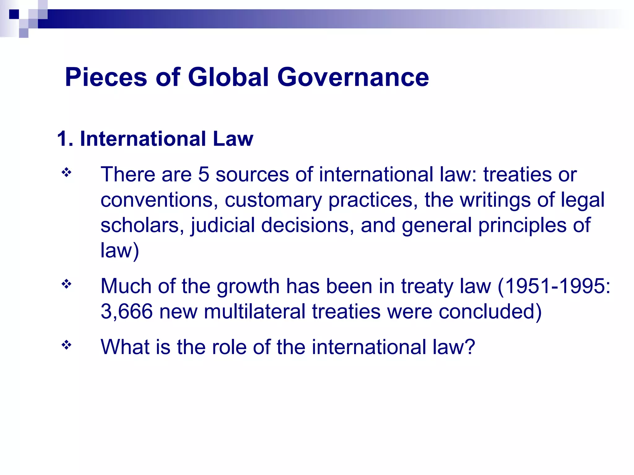 1. global governance | PPT
