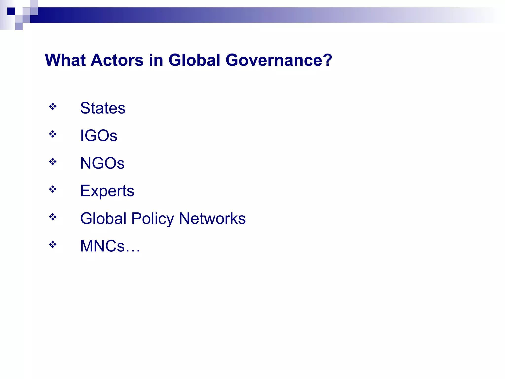 1. global governance | PPT