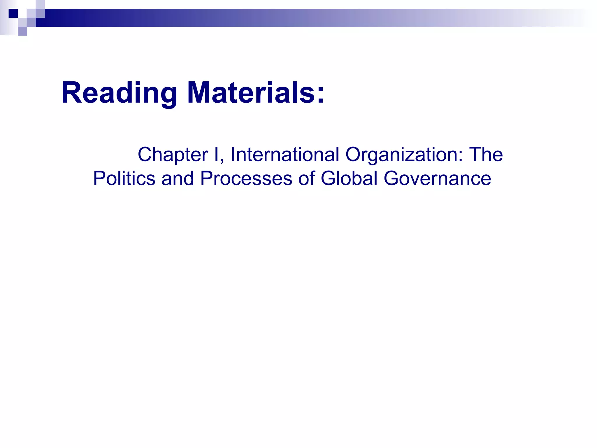 1. global governance | PPT