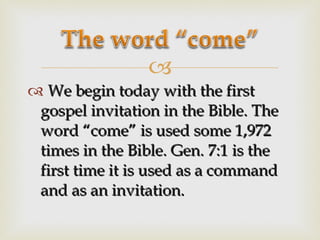 1 Great Invitations Sermon | PPT