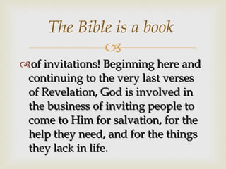 1 Great Invitations Sermon | PPT