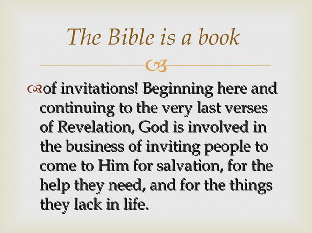 1 Great Invitations Sermon | PPT