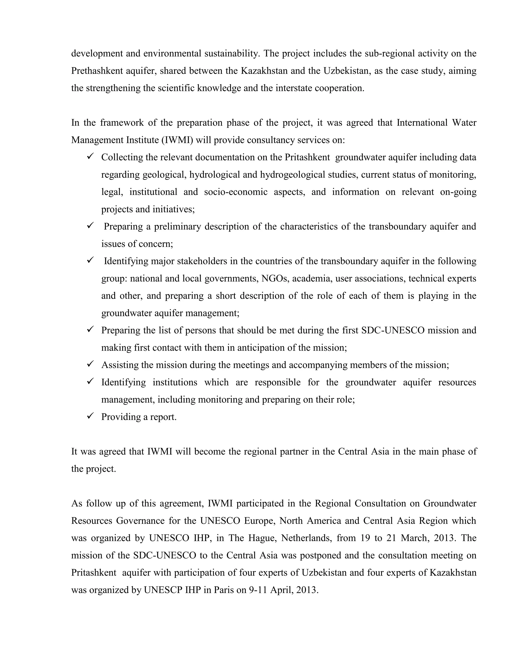 1 groundwater governance in the aral sea basin | PDF