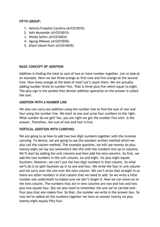 1- Group 5 - Addition Scripts | PDF