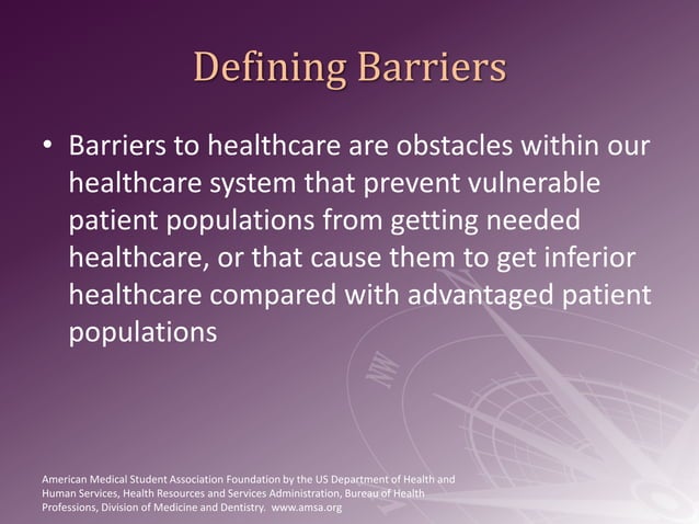 Identifying and Removing Barriers to Care | PPTX | Health Insurance ...