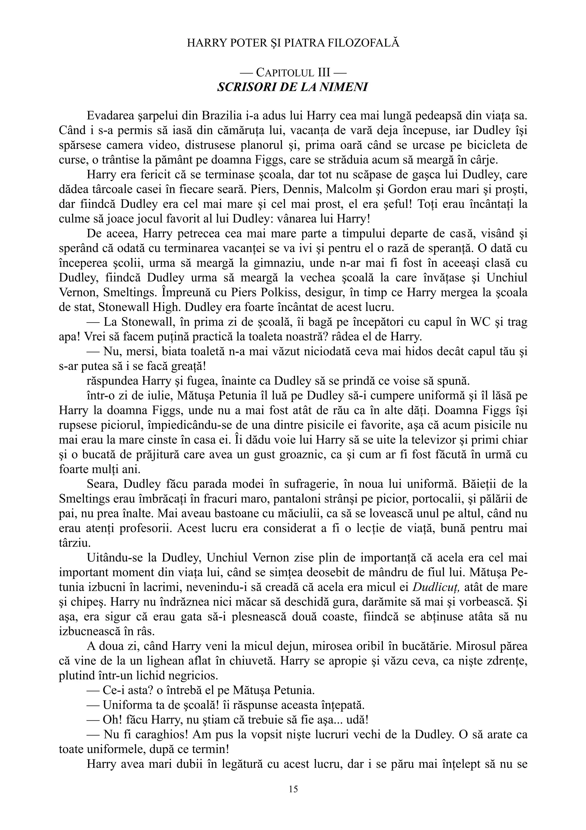 1 harry potter şi piatra filozofală | DOC