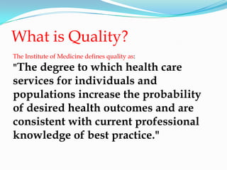1 health care quality concepts | PPTX