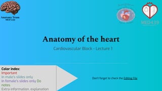 Anatomy of the heart and cardiovascular system | PPT