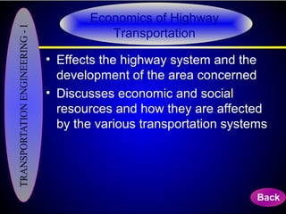 Highway planning for HIghways and Grand transport roads | PPT