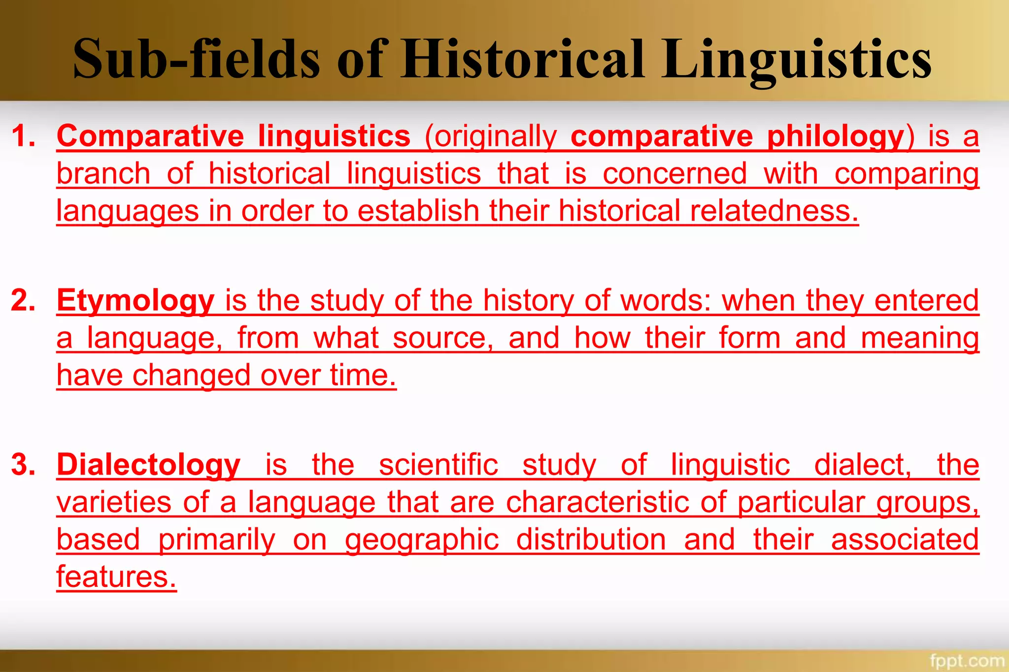 Historical linguistics introduction | PPT