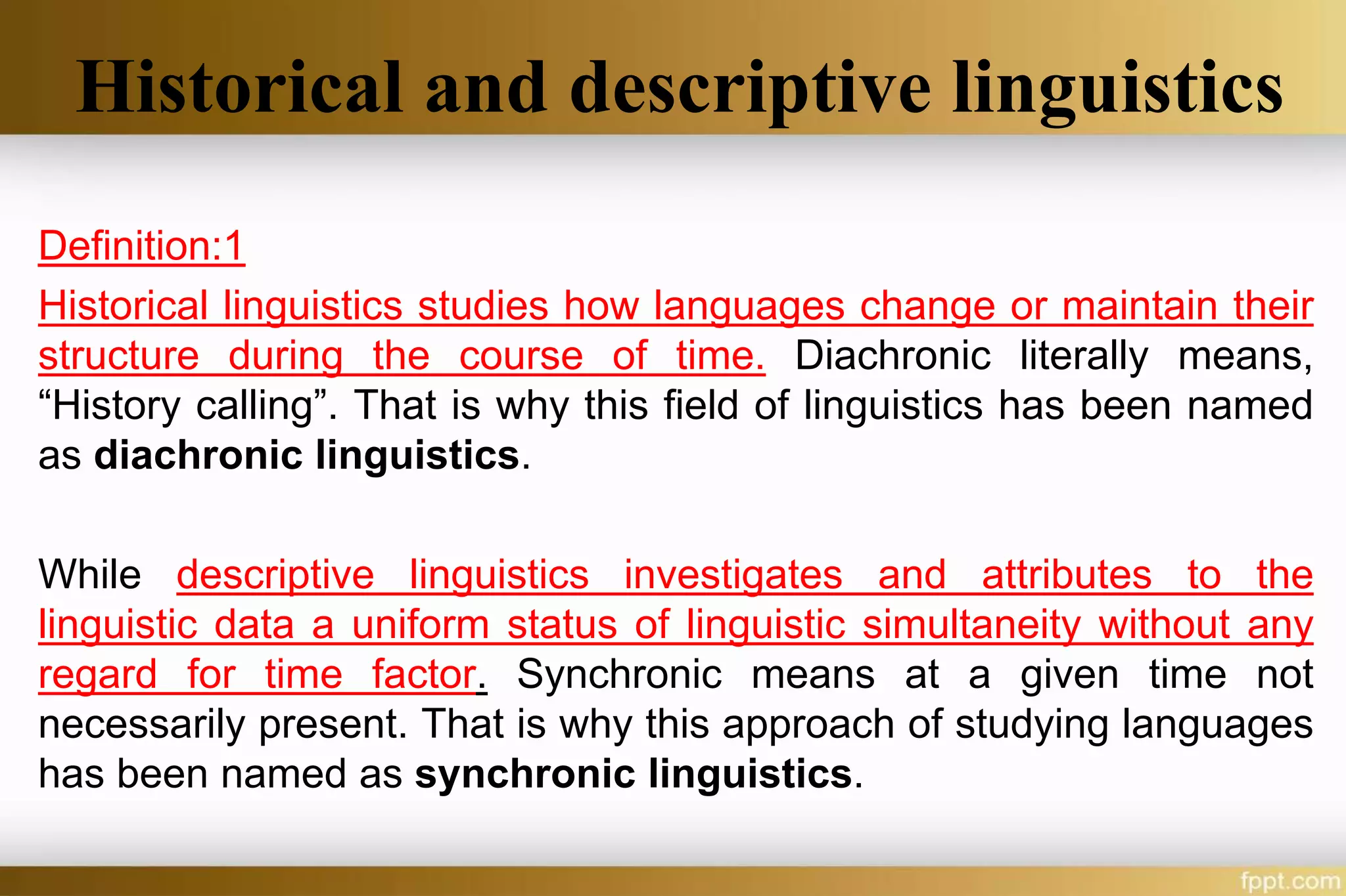 Historical linguistics introduction | PPT
