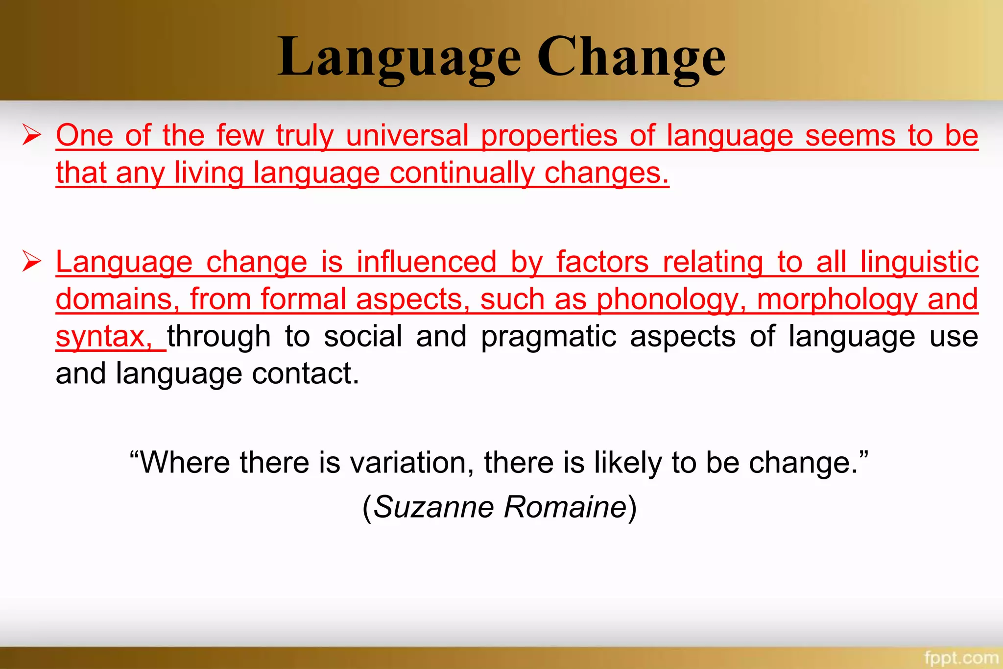 Historical linguistics introduction | PPT