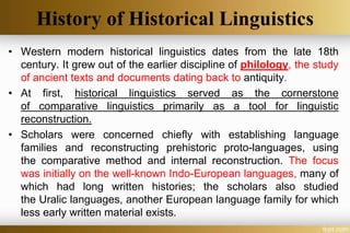 Historical linguistics introduction | PPT
