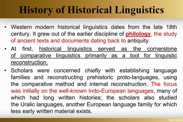 Historical linguistics introduction | PPT | Science