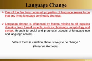 Historical linguistics introduction | PPT