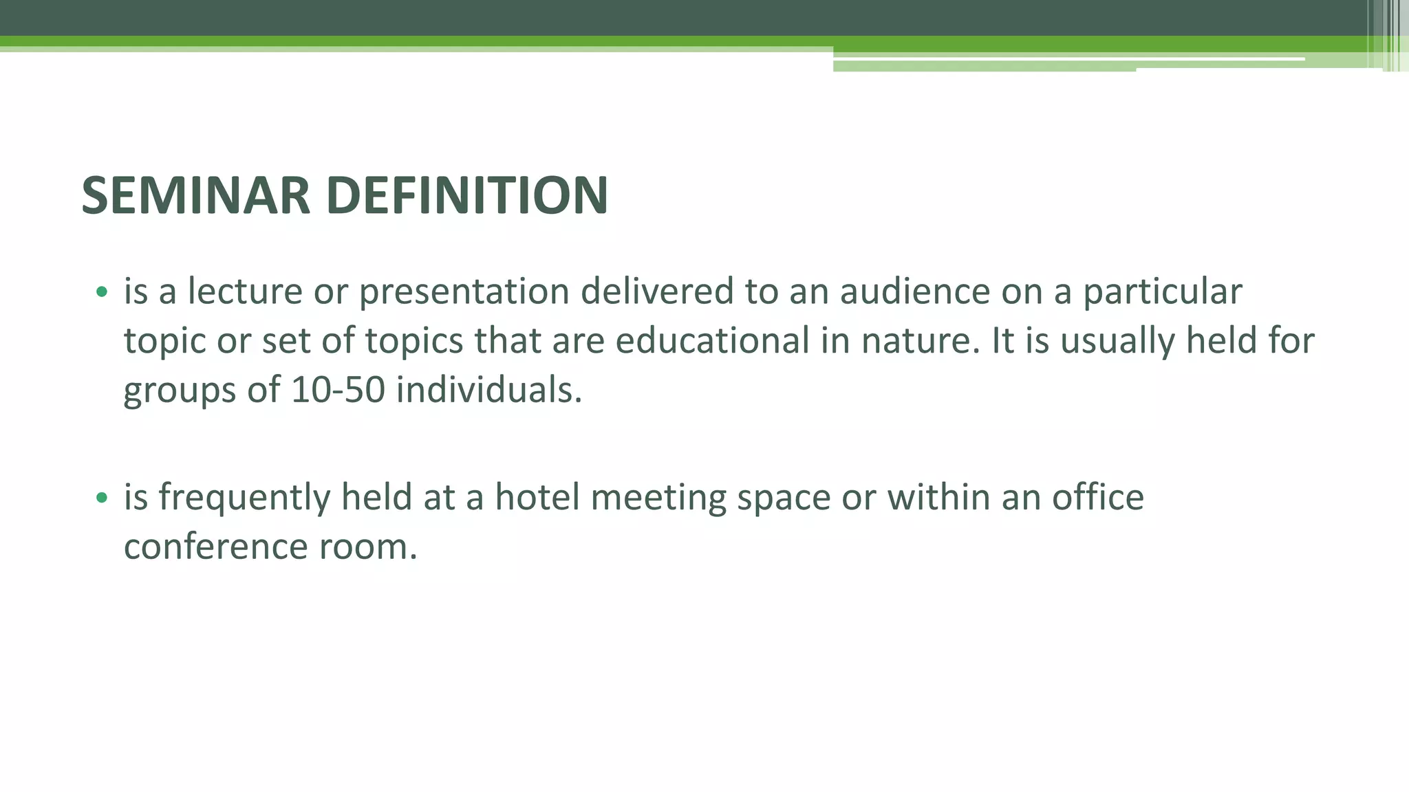 How to conduct seminars | PPTX