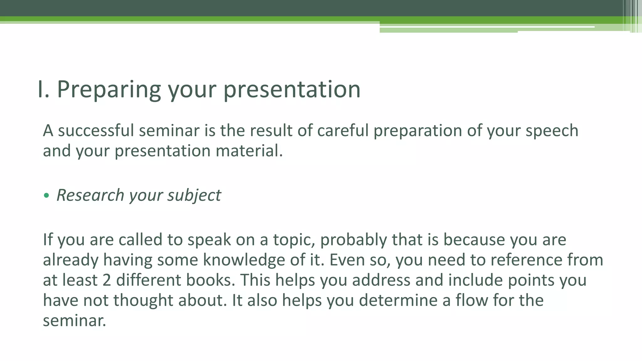 How to conduct seminars | PPTX