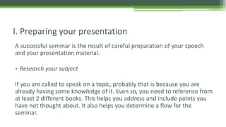 How to conduct seminars | PPTX
