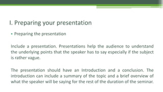 How to conduct seminars | PPTX