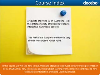 1 - How to use Storyline with Docebo: create a Learning Object | PPTX