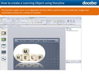 1 - How to use Storyline with Docebo: create a Learning Object | PPTX