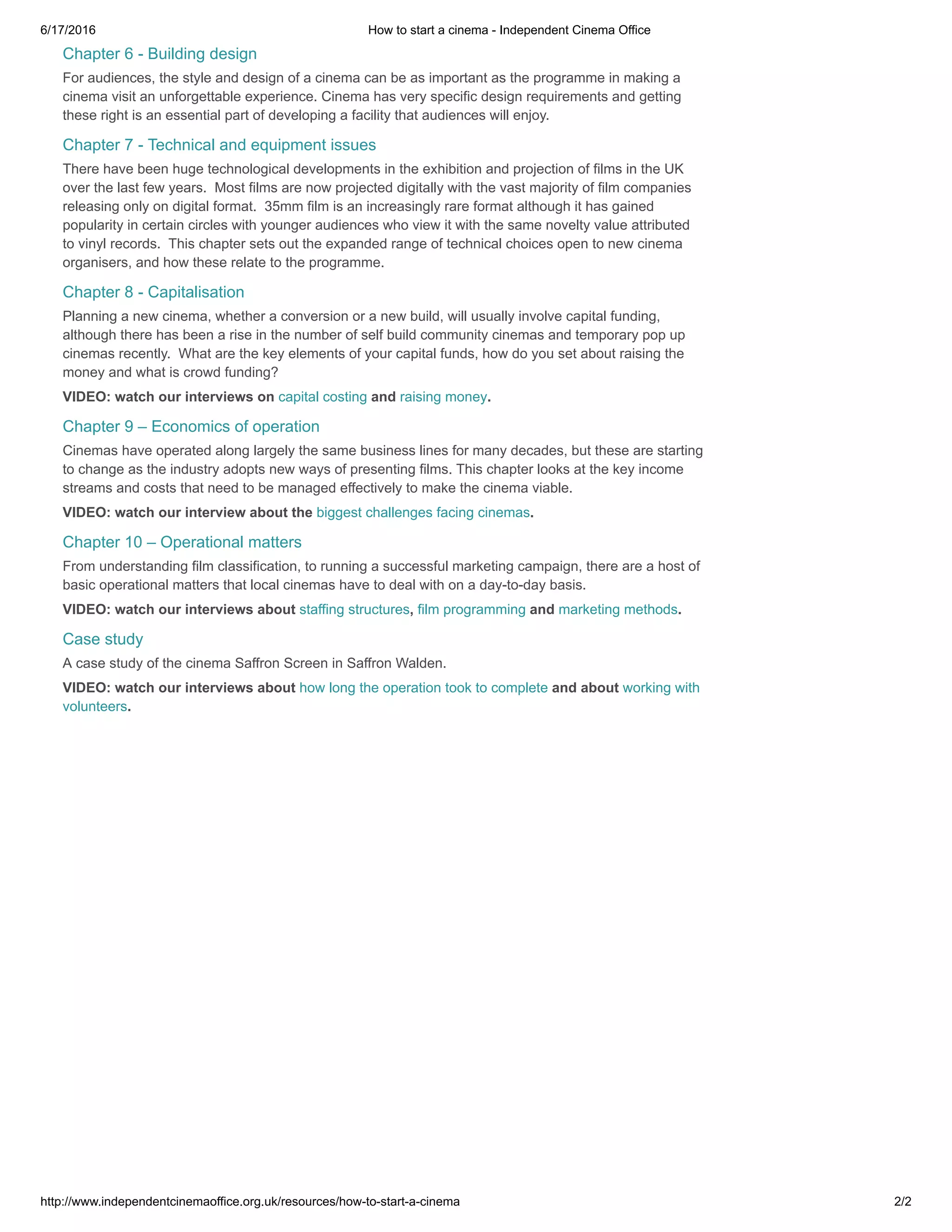 1 how to start a cinema - independent cinema office | PDF