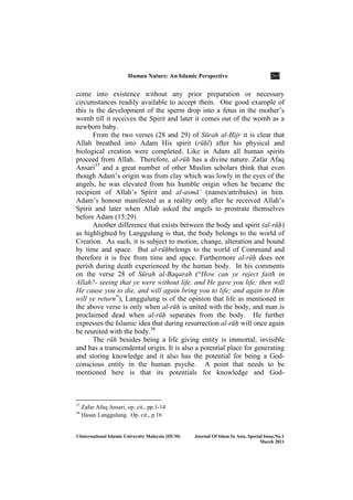 Human Nature: An Islamic Perspective(Journal paper) | PDF