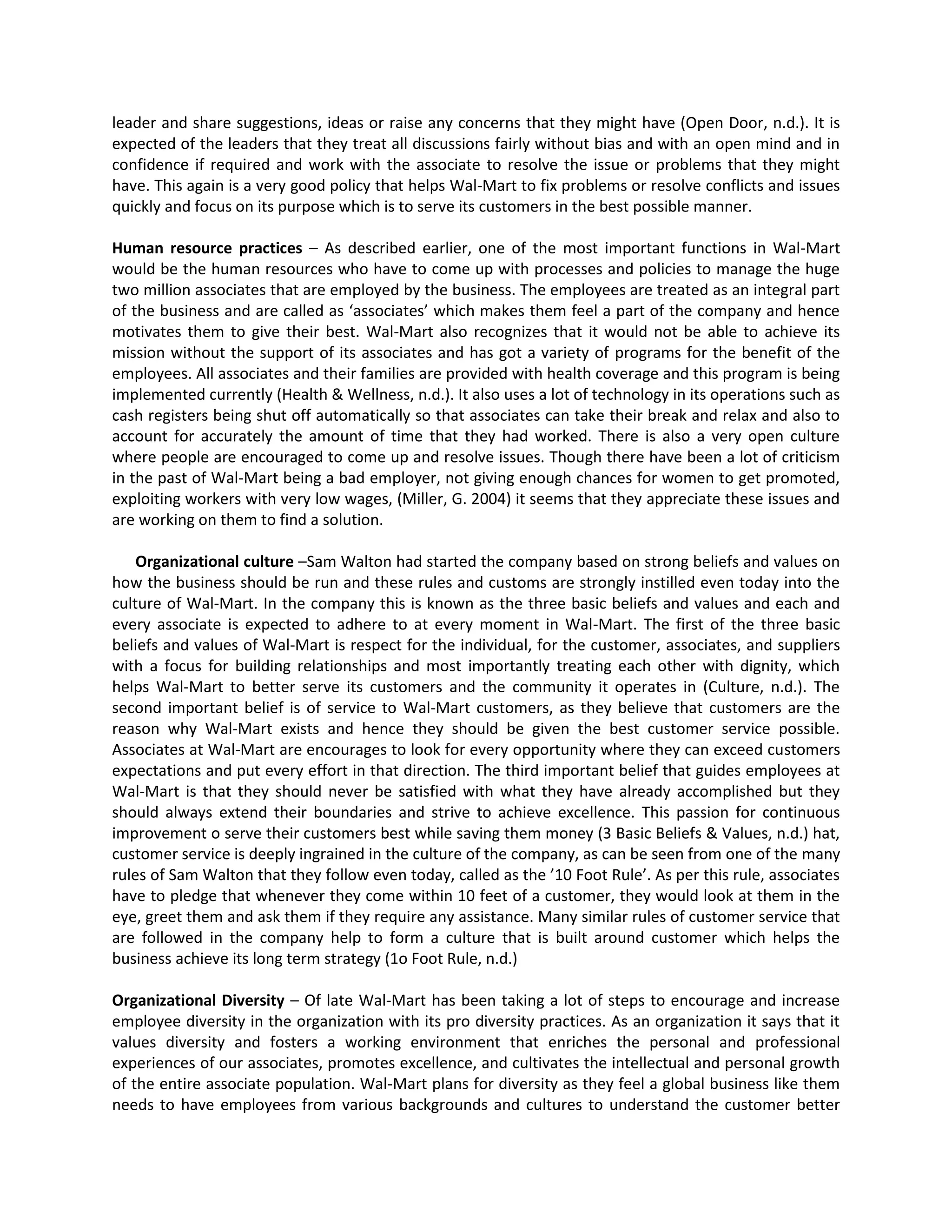 1 human resources practices at wal-mart case study | DOCX