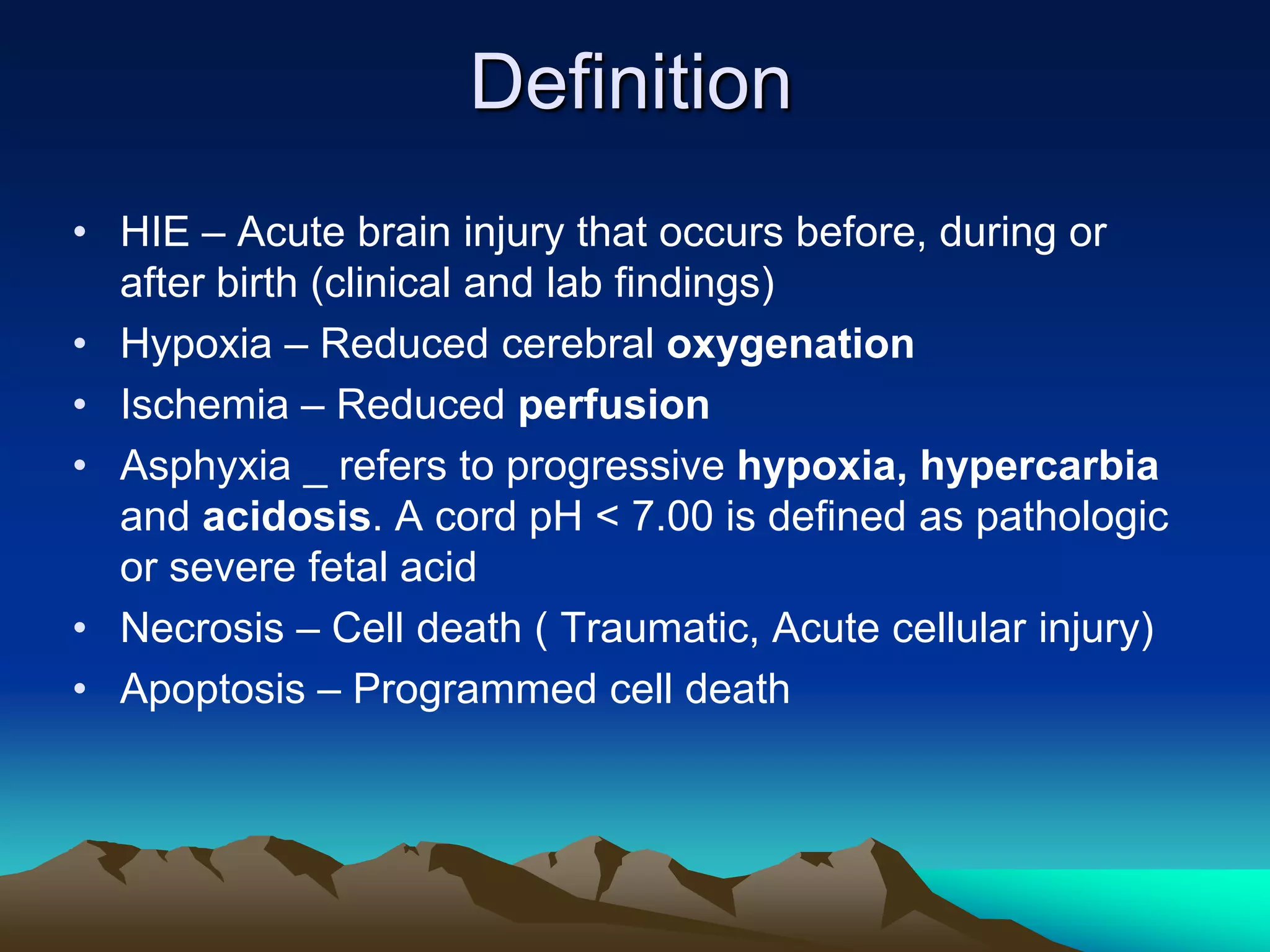 Hypoxic ischemic insult, by prof Ayman Galhom, ass prof neurosurgery ...