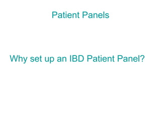 How patient panels work | PPT