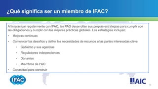 IFAC y AIC – Nuestros Roles y Estrategias | PPTX