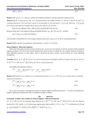 Existence and Uniqueness Result for a Class of Impulsive Delay Differential Equations | PDF