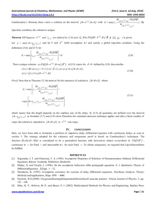 Existence and Uniqueness Result for a Class of Impulsive Delay Differential Equations | PDF