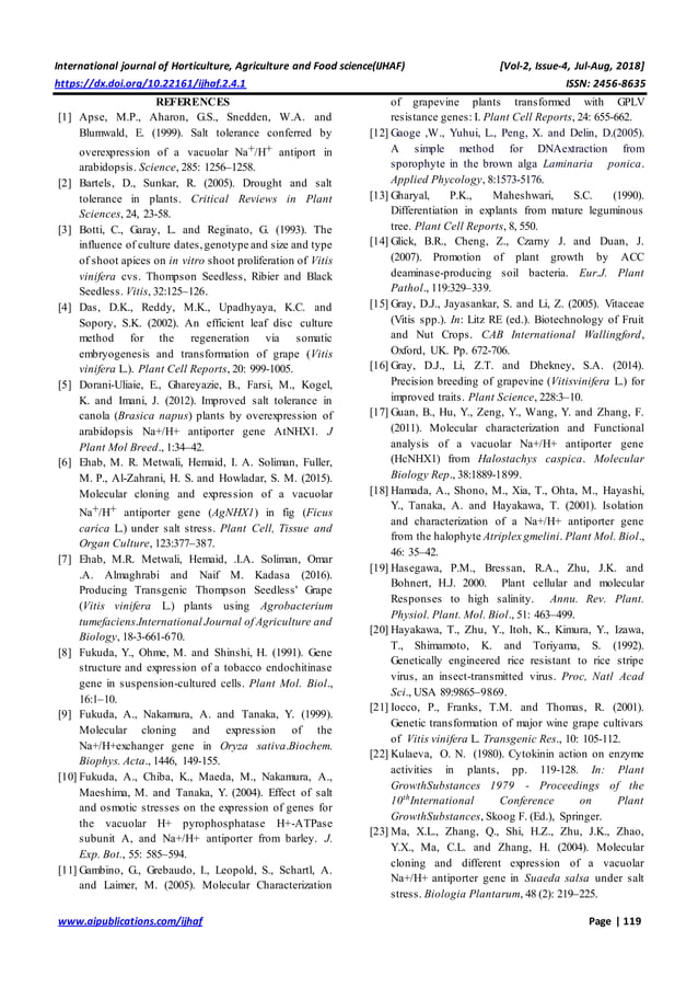 Production of Genetically Modified Grape (Vitis vinifera L.) Plants | PDF