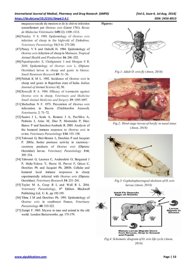 Nasal Myiasis in animals due to Oestridae - A Mini Review | PDF